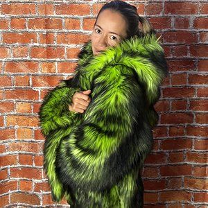 Jelly Stanchina | Jackets & Coats | One Of A Kind Neon Green W Black ...